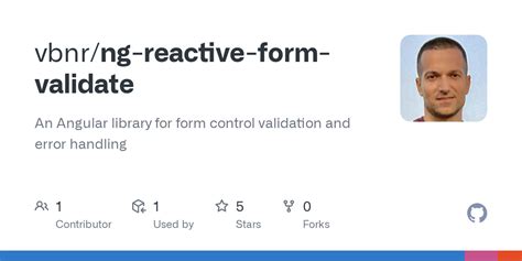 Github Vbnrng Reactive Form Validate An Angular Library For Form