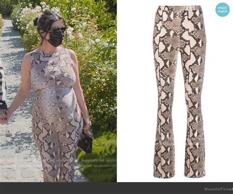 Wornontv Kourtneys Snake Skin Print Top And Pants On The Kardashians