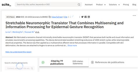 Stretchable Neuromorphic Transistor That Combines Multisensing And Information Processing For