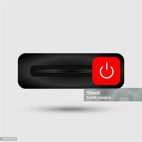 On Off Switch Toggle Slider Style Power Buttons With Shiny Black Shade Button Round In Black