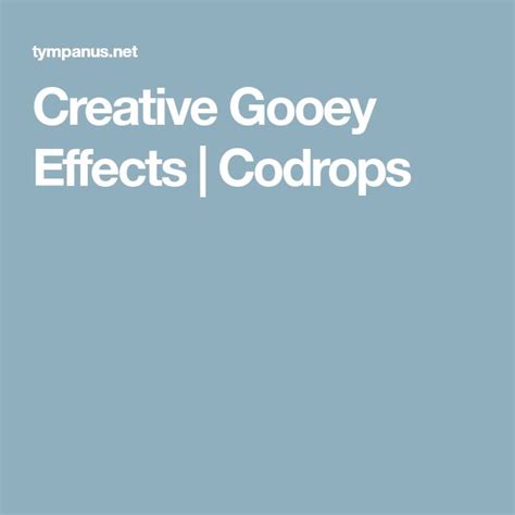 Creative Gooey Effects Codrops Gooey Creative How To Apply