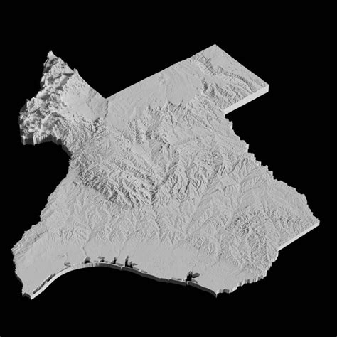 3d Printable Usa State Of Texas Topographic Map 3d Terrain Elevation