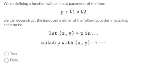 Solved When Defining A Function With An Input Parameter Of