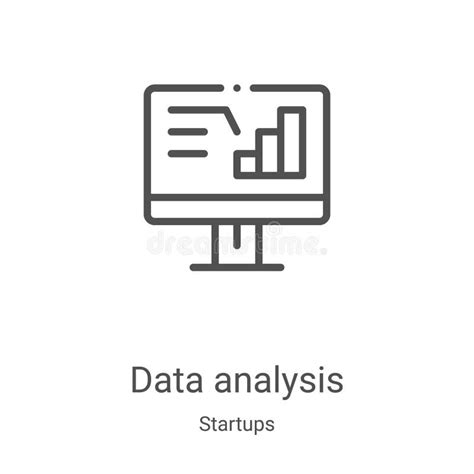 Data Analysis Icon Vector From Startups Collection Thin Line Data Analysis Outline Icon Vector