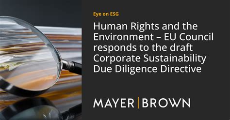 Human Rights And The Environment Eu Council Responds To The Draft