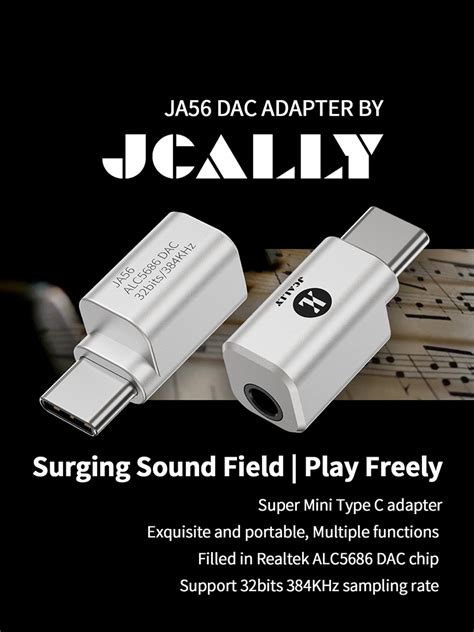 Jcally Ja Audio Adapter Type C Male To Mm Female Audio Jack Earphone Connector Hi Res Sound