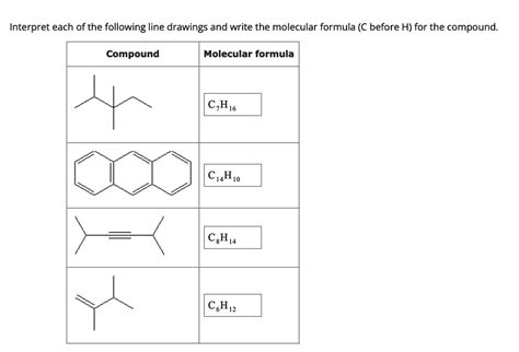 Get Answer Interpret Each Of The Following Line Drawings And Write