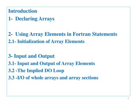 Ppt Programming For Nuclear Engineers Lecture 6 Arrays Powerpoint Presentation Id3501222