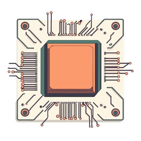 Abstract Cpu Icon Vector Illustration Isolated Technology Concept