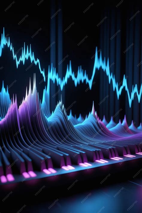 Premium Photo Colorful 3d Audio Spectrum Visualization Vertical