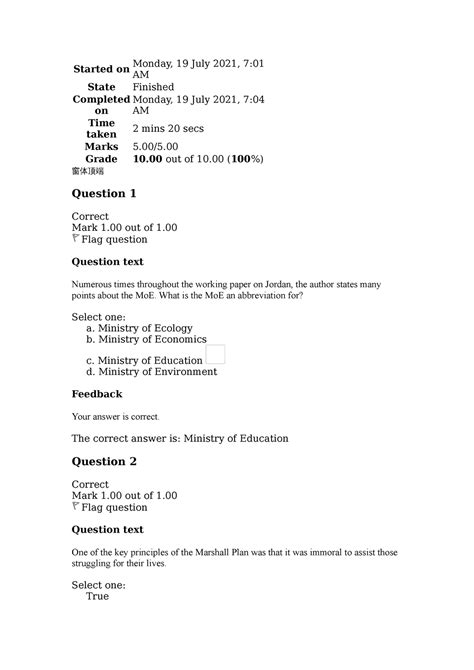 Pols 1503 Ay2021 T5 15 July 21 July Self Quiz Unit 5 Started On Monday 19 July 2021 7