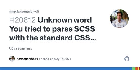 Unknown Word You Tried To Parse SCSS With The Standard CSS Parser Try