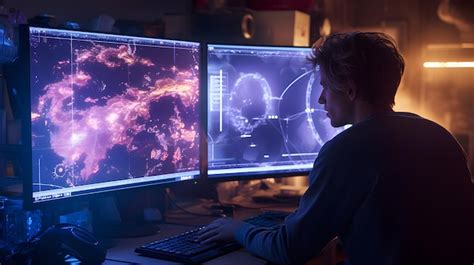 Premium Ai Image A Scientist Engaged In High Level Data Analysis Using A Computer With Complex