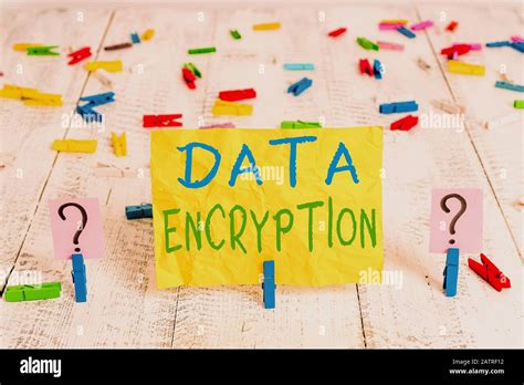 Conceptual Hand Writing Showing Data Encryption Concept Meaning