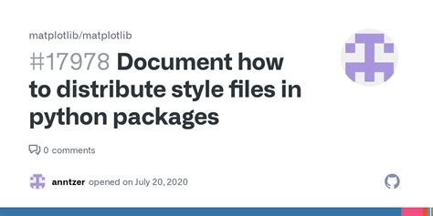 Document How To Distribute Style Files In Python Packages · Issue