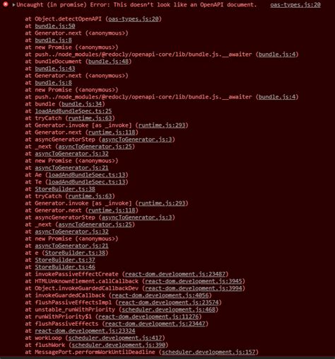 broken openapi documentation does not throw error to error boundary