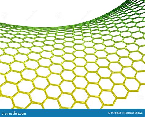 Graphene Molecular Structure On White Background Stock Illustration Illustration Of Isolated