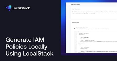 generate iam policies locally using localstack