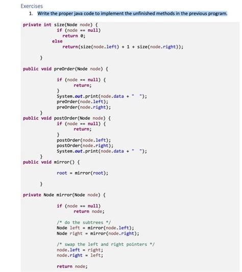 Solved Lab 08 Tree Adt Examples 1 The Following Program