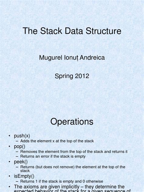 Stack Data Structures Pdf Software Software Engineering
