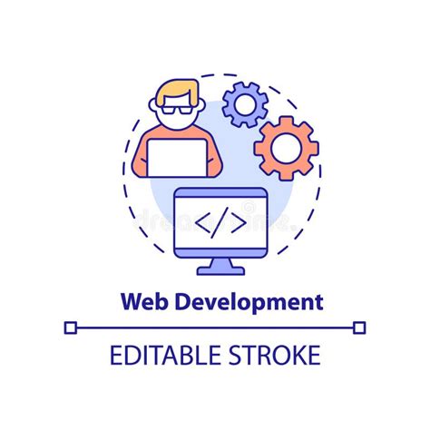Web Development Concept Icon Stock Vector Illustration Of Website Skill 250395059