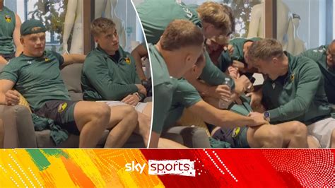 Brilliant Moment Henry Pollock And Northampton Saints Teammates Celebrate Lions Selection