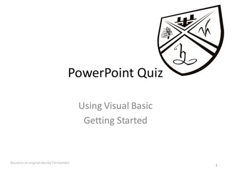 creating a quiz using powerpoint and vba teaching resources