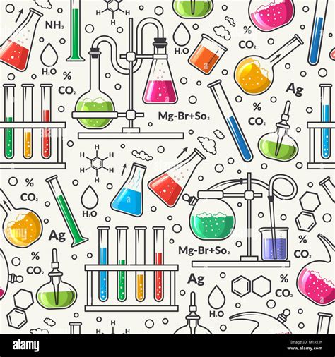 Science Seamless Pattern Stock Vector Image And Art Alamy