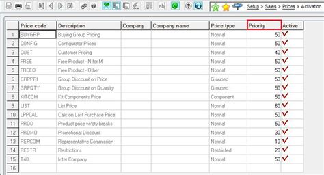 Setup Price Code Priority Sage X3 Erp Tips Tricks And Components
