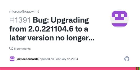 Bug Upgrading From 202211046 To A Later Version No Longer Builds Co