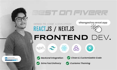 Do Reactjs And Nextjs Frontend Web Development By Iamvihangasilva Fiverr