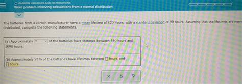 Solved O RANDOM VARIABLES AND DISTRIBUTIONS Word Problem Chegg