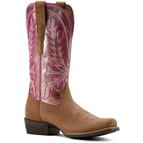 Ariat Womens Rock Creek 12 Western Boots Tawny Roughout Elliottsboots