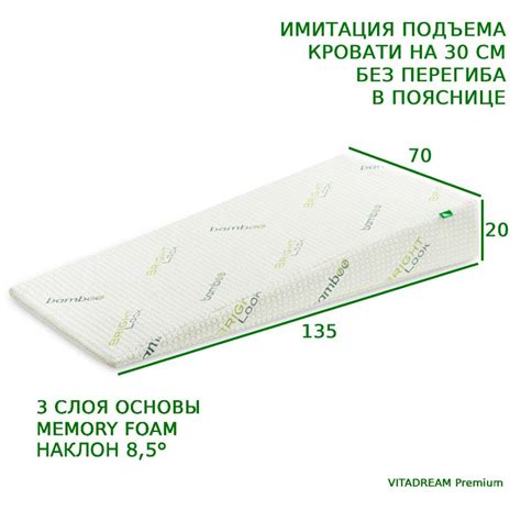 КЛИНОВИДНЫЕ ПОДУШКИ VITADREAM — 8-495-201-32-71 | 8-985-132-16-75 | 8 ...