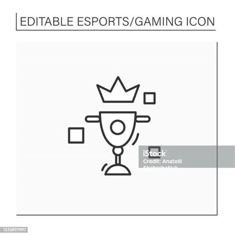 E스포츠 컵 라인 아이콘 Brand Name Video Game에 대한 스톡 벡터 아트 및 기타 이미지 Brand Name Video Game Mmog E스포츠
