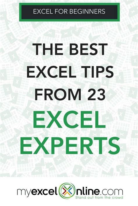 Best Excel Tips From 23 Excel Experts Myexcelonline Artofit