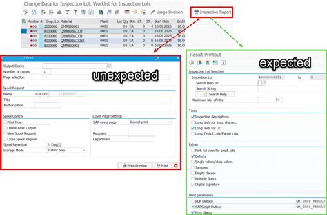 3621289 qa32 qa33 clicking inspection report button calls