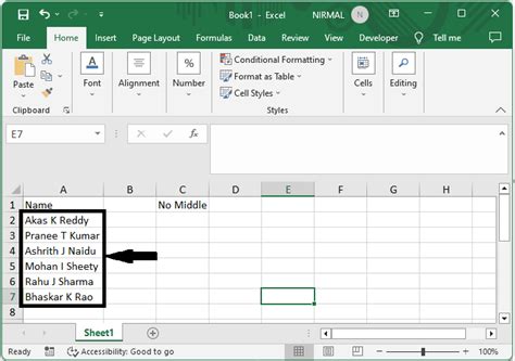 How To Remove Middle Initial From Full Name In Excel