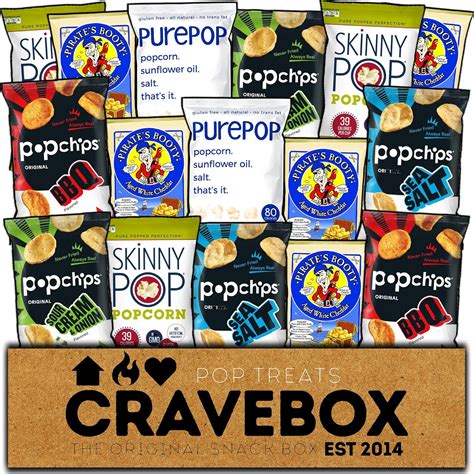 Cravebox Pop Treats Variety Pack Snack Box Popcorn Pop