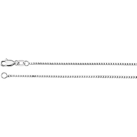 Jewels By Lux 14k White Gold 1mm Box 7 Chain