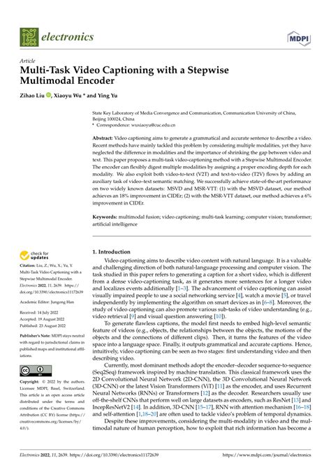 pdf multi task video captioning with a stepwise multimodal encoder