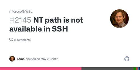 Nt Path Is Not Available In Ssh · Issue 2145 · Microsoftwsl · Github
