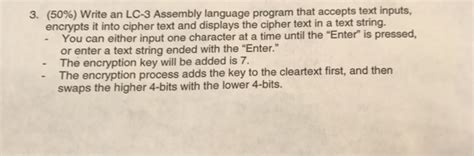 Solved Write An Lc 3 Assembly Language Program That Accepts