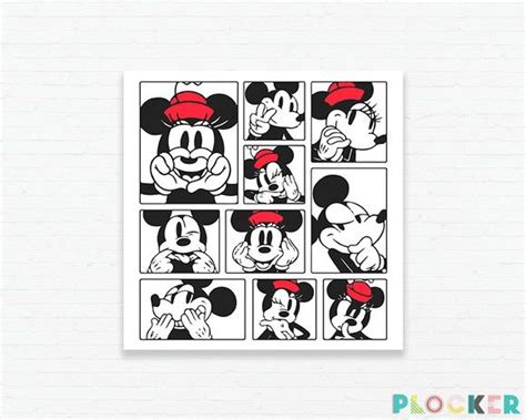 Quadrinho 15x15 Mickey E Minnie Quadrinhos Arte Do Mickey Mouse