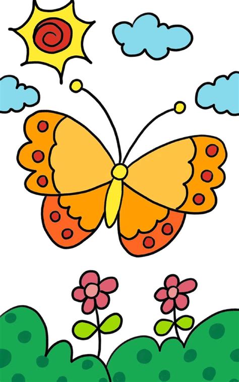 儿童蝴蝶简笔画图片大全20张 几塔之家