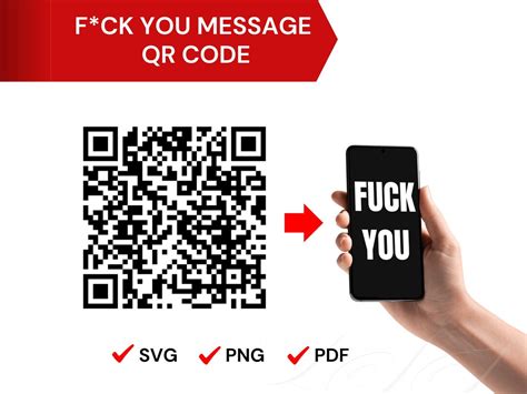 Qr Code Svg Fuck You Hidden Message Qr Code Hoodie Design Middle
