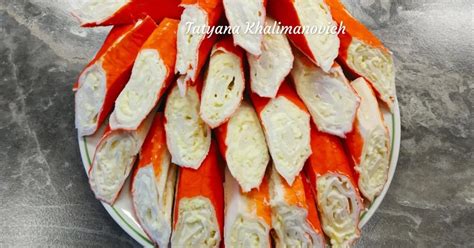 Фаршированные крабовые палочки рецепт с фото пошаговый от Татьяна Халиманович 🌳 Овкусе ру