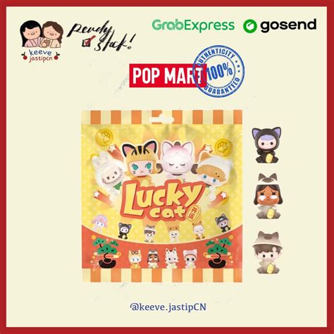 Popmart Popbean Lucky Cat Series Blind Box Shopee Malaysia