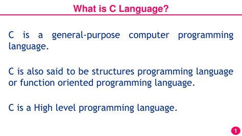 Ppt C Programming Language Powerpoint Presentation Free Download