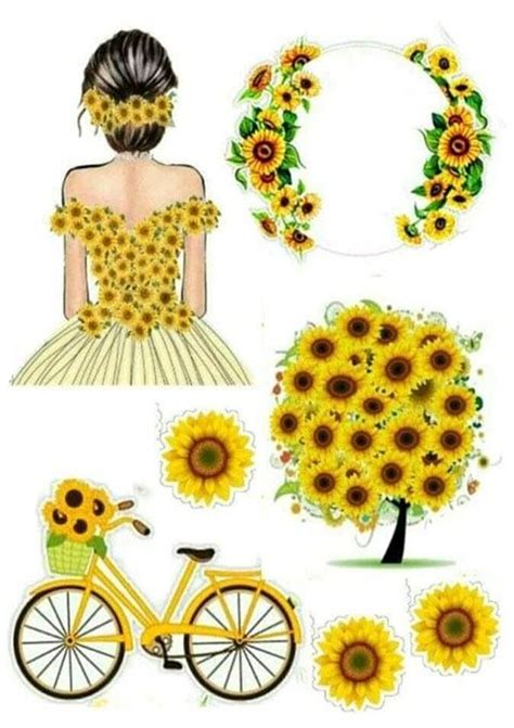 Вафельная Картинка для Торта Девушка с Подсолнухами — Купить Недорого на Bigl Ua 1663829527